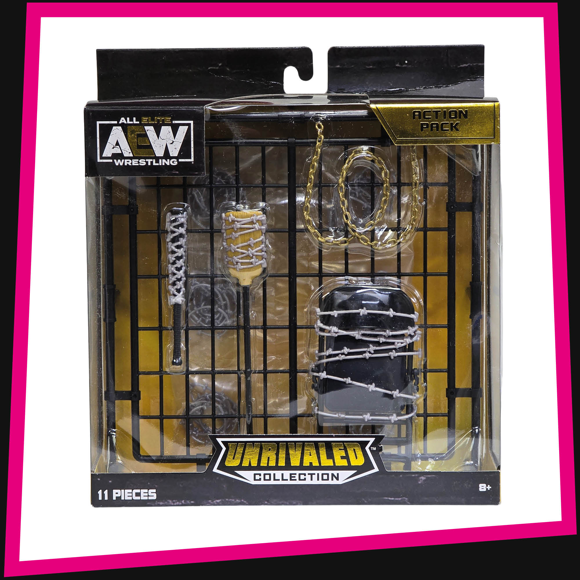 Barbed Wire Accessory Action Pack - US Exclusive AEW Jazwares – Derek's ...